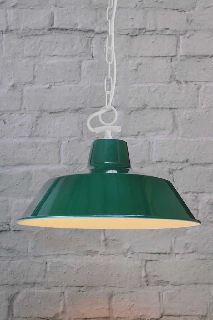 Federation Green Factory Pendant Light — Fat Shack Vintage