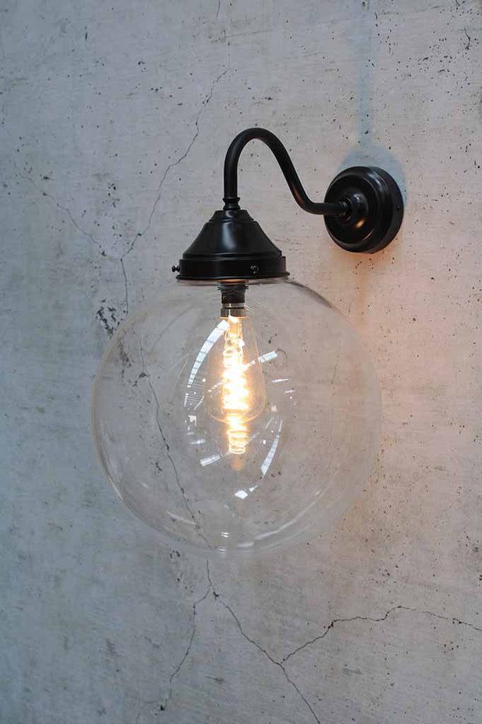 Glass Ball Gooseneck Exterior Light — Fat Shack Vintage