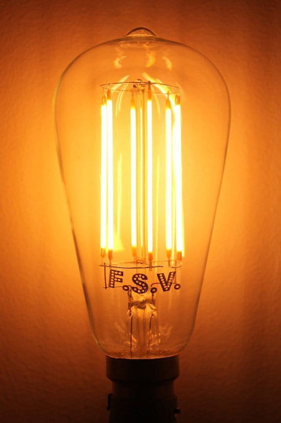 6W E27 24V AC/DC Filament LED ST64 Teardrop 2200K Bulb – Fat Shack Vintage