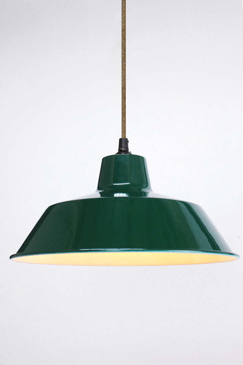 Federation Green Factory Pendant Light — Fat Shack Vintage