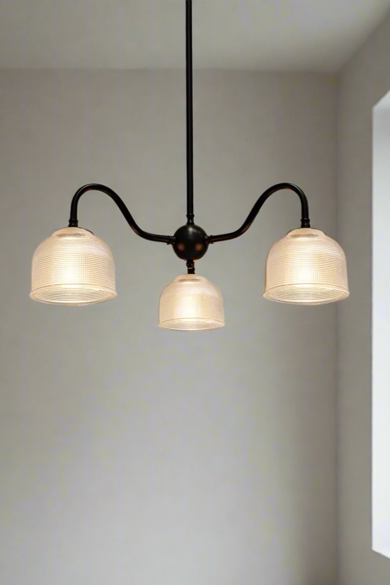 Chapman Glass Gooseneck Chandelier – Fat Shack Vintage