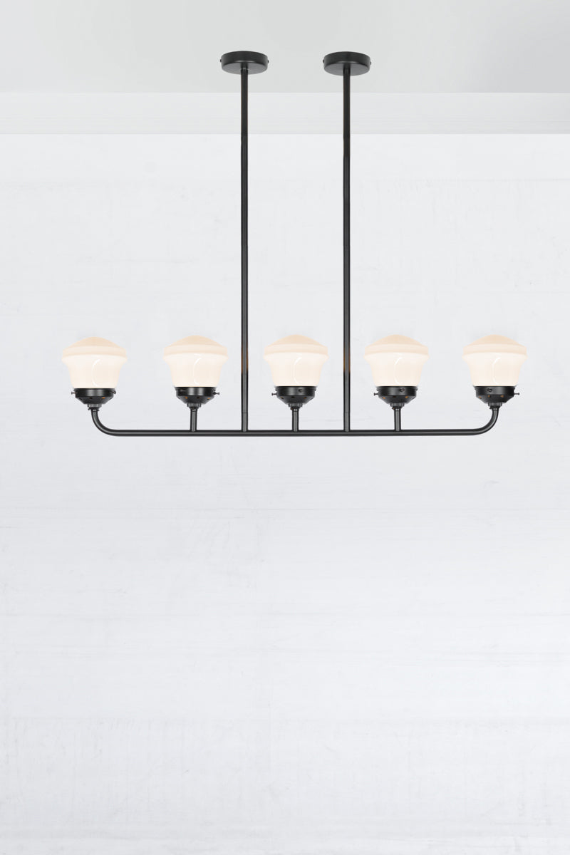 Colton Schoolhouse Linear Chandelier – Fat Shack Vintage