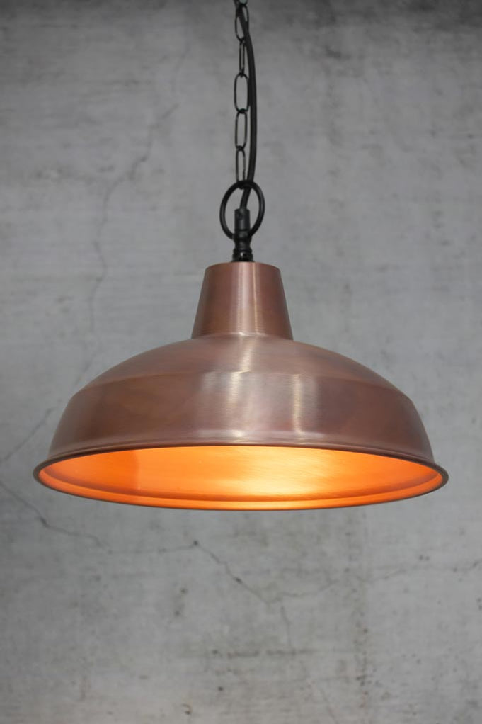 Industrial Warehouse Pendant Light | Black, White, Green Shade — Fat ...