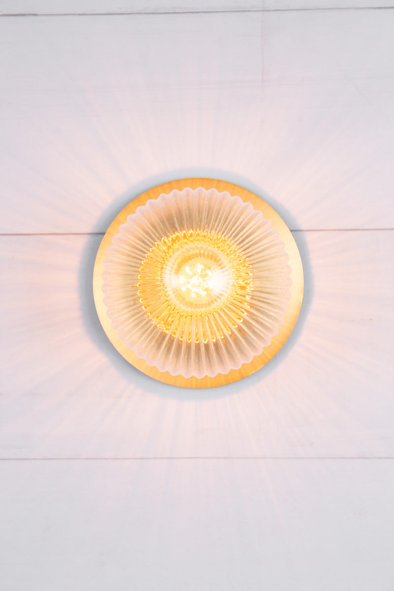 Reeded Glass Ball Disc Wall Light | Interior Wall Lights – Fat Shack ...