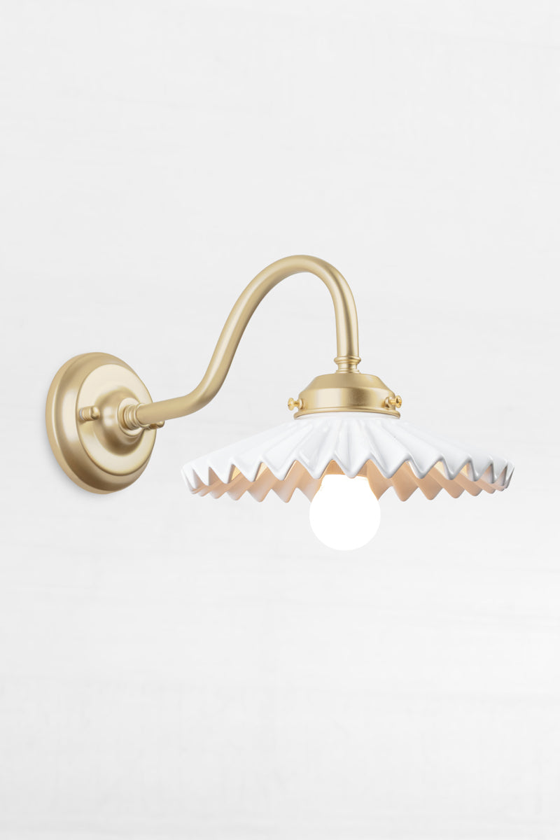 Charmont Ceramic Gooseneck Exterior Wall Light – Fat Shack Vintage
