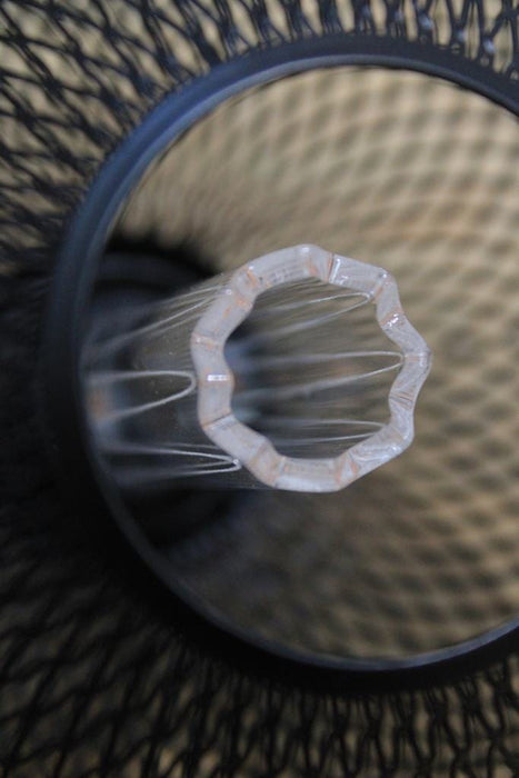 4W B22 Laser-cut Filament LED G125 Black Mesh Round 1800k Bulb — Fat ...