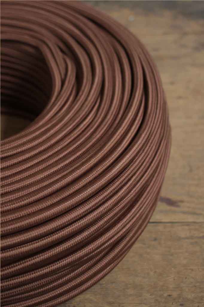 Brown Braided Light Cord - 3 Core Insulated Cable — Fat Shack Vintage