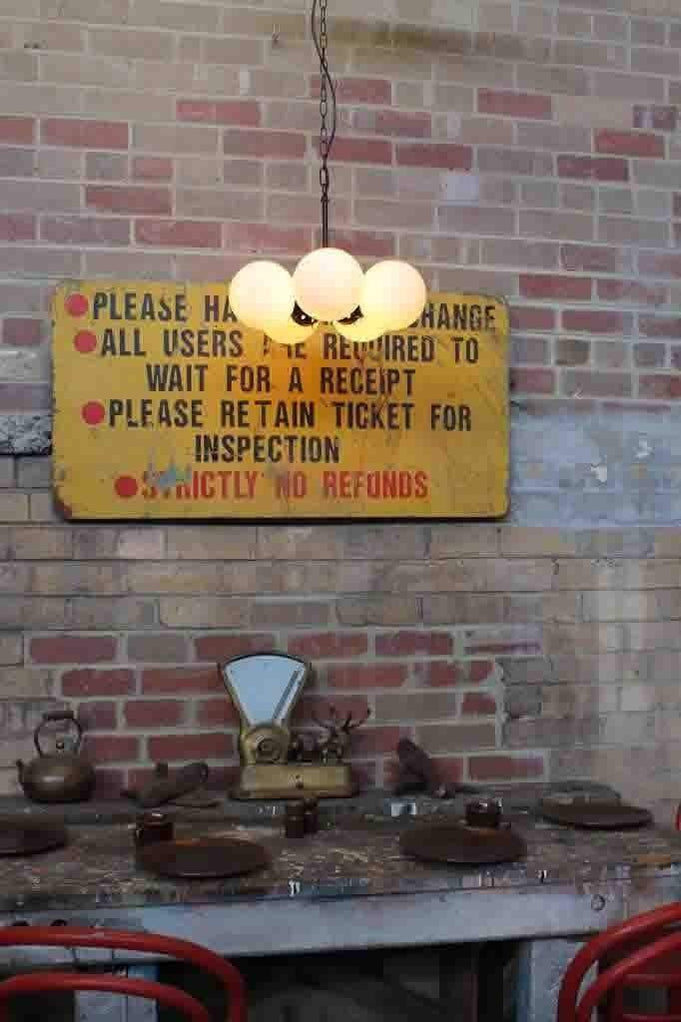 Diner Glass Ball Pendant — Fat Shack Vintage