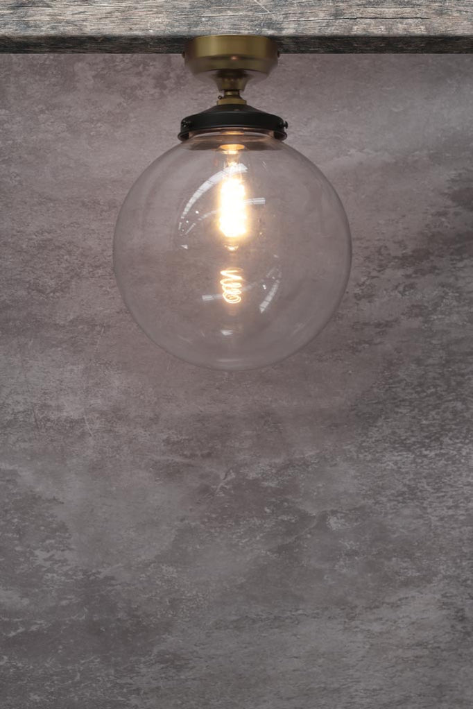 Glass Ball Batten Light - Flush Mount Ceiling Lights — Fat Shack Vintage