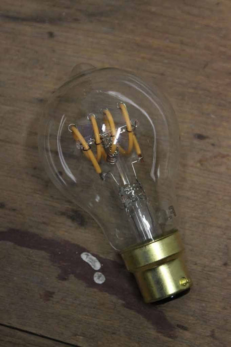 5W B22 Filament LED Quad Loop A19/A60 Round 2200K Bulb Dimmable — Fat ...