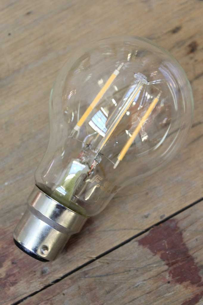 2W B22 Filament LED A60 Round 2200K Dimmable Bulb — Fat Shack Vintage
