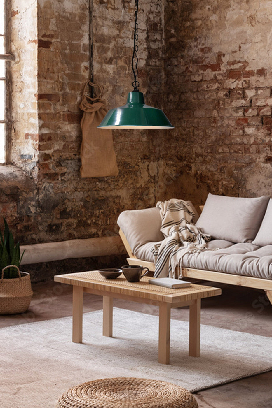 Federation Green Factory Pendant Light — Fat Shack Vintage