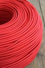 Red Braided Light Cord - 3 Core Insulated Cable | Extra Safe PVC Double ...