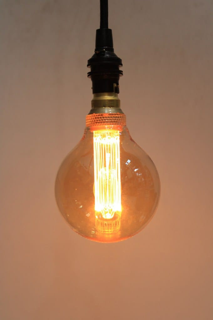 4W B22 Laser-cut Filament LED G95 Round Amber 1800K Bulb — Fat Shack ...