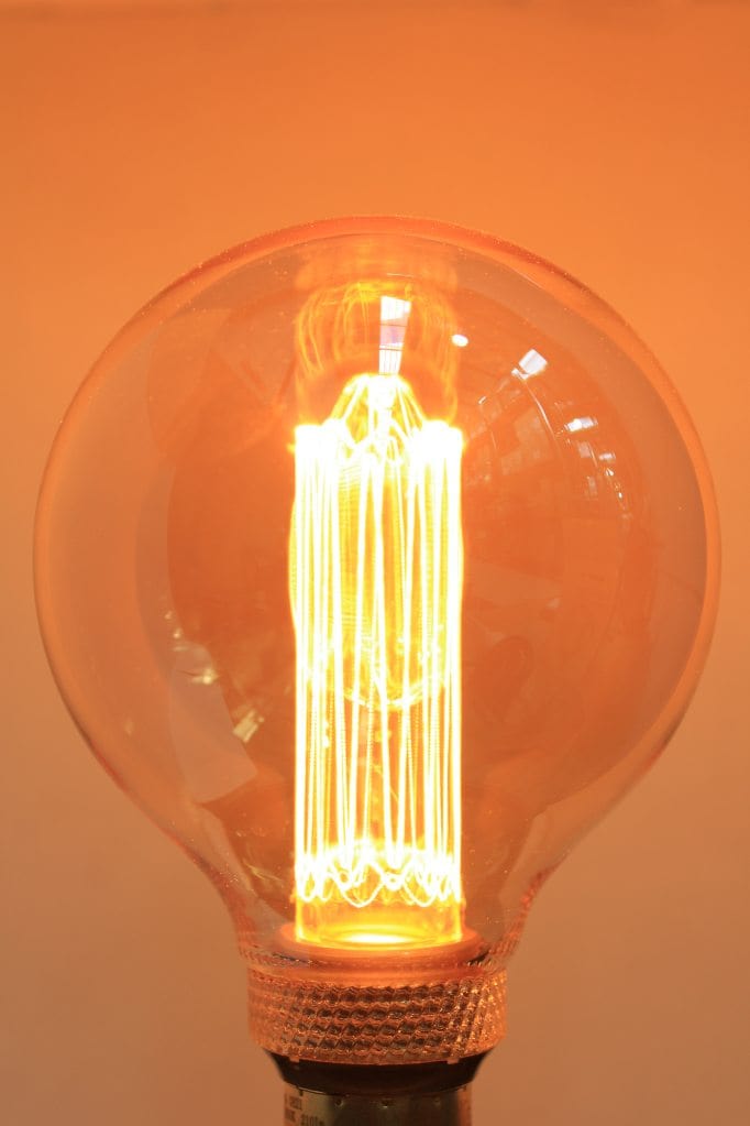 4W B22 Laser-cut Filament LED G95 Round Amber 1800K Bulb — Fat Shack ...