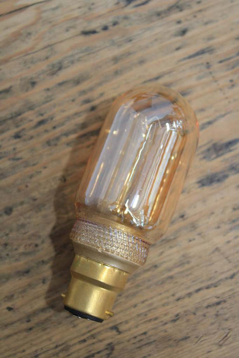 4W B22 Laser-cut Filament LED T45 Tube Amber 1800K Bulb — Fat Shack Vintage
