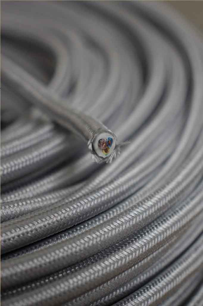 Silver Braided Light Cord - 3 Core Insulated Cable — Fat Shack Vintage