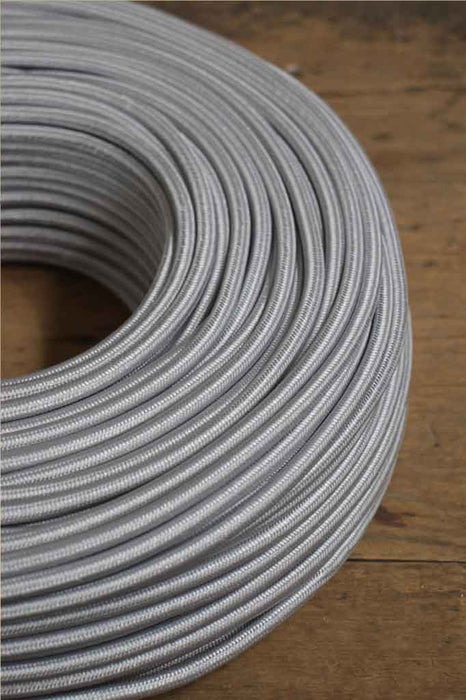 Silver Braided Light Cord - 3 Core Insulated Cable — Fat Shack Vintage