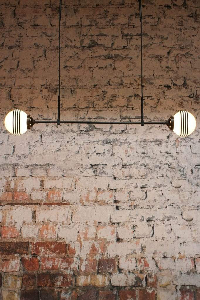 Glass Ball Brass Junction Light — Fat Shack Vintage