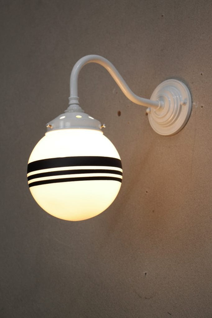 Glass Ball Gooseneck Wall Light — Fat Shack Vintage