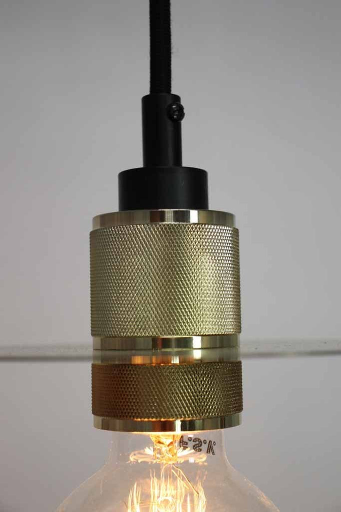 Knurled Disc Pendant Light | Minimalist Lighting — Fat Shack Vintage