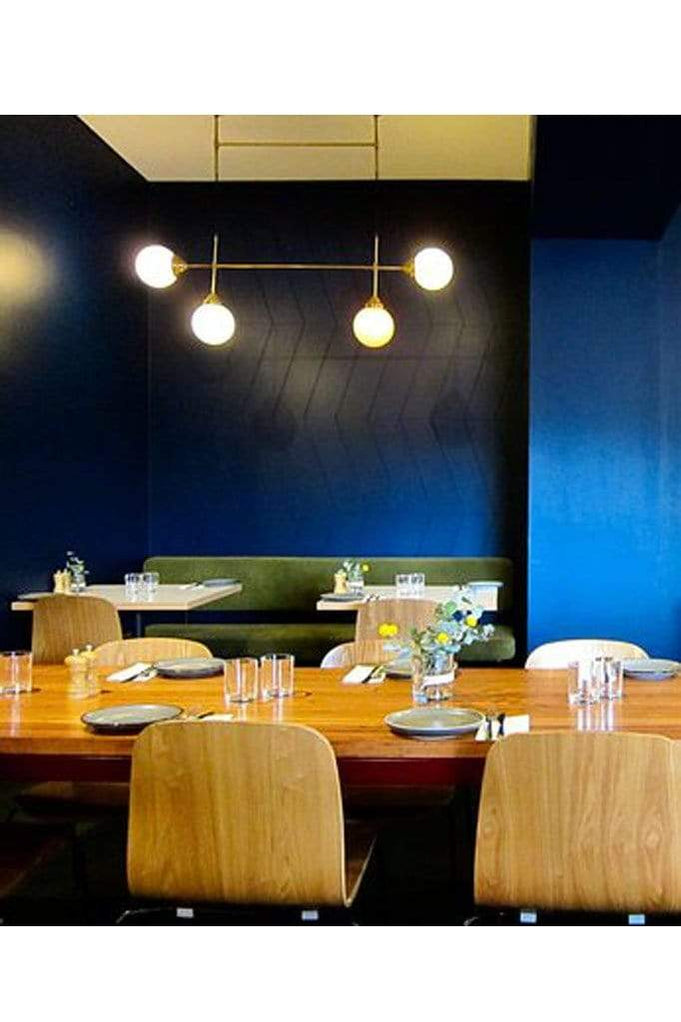 Glass Ball Brass Junction Light — Fat Shack Vintage